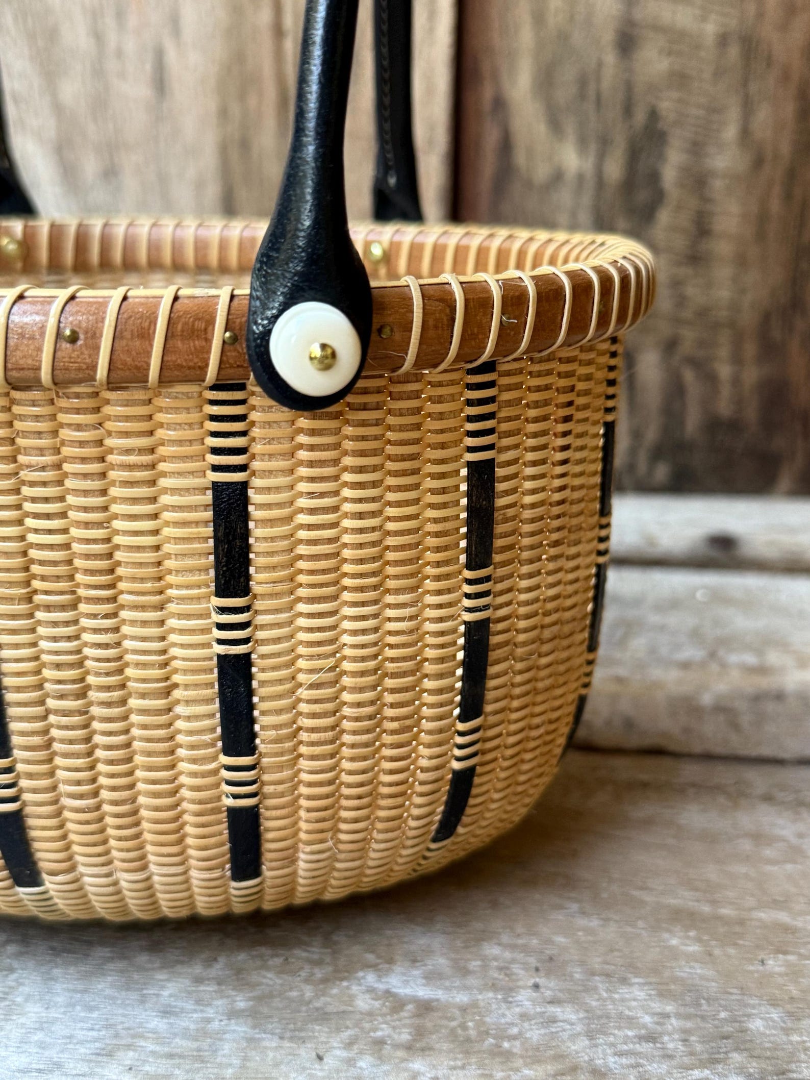 CLASSIC AUTHENTIC Nantucket Basket Tote Purse Handmade in USA and ...