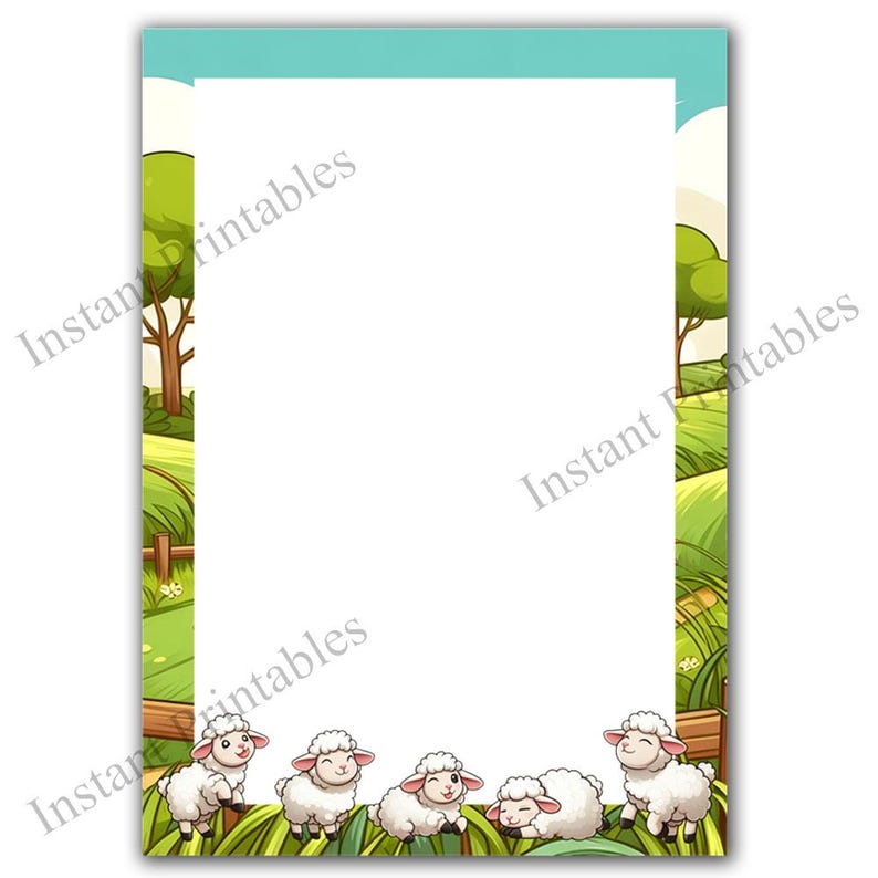Farm Animal Borders Page Frames Clip Art Bundle 8 Digital Download A4 ...