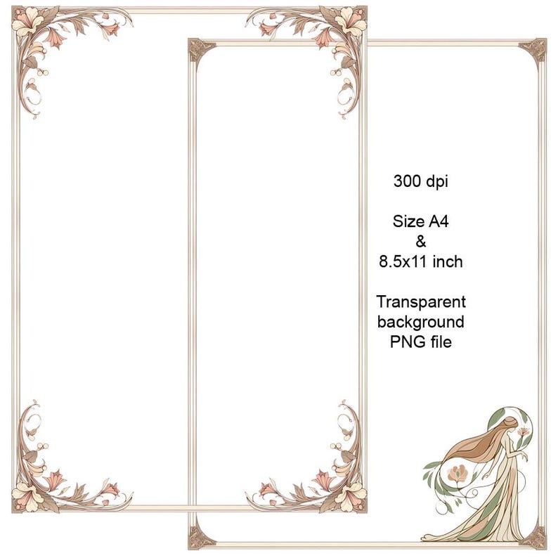 Whimsical Enchanted Borders 8 Frames Digital Downloads Printable Page ...