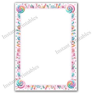 Candyland Borders Frames Candy Land Clipart Bundle 10 Digital Lollies ...
