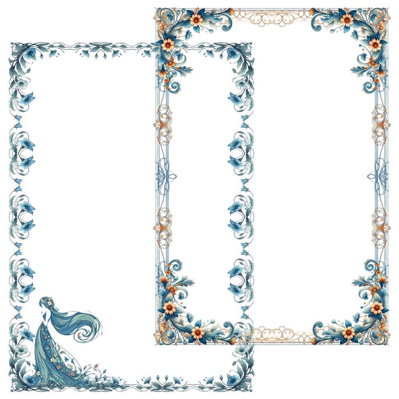 Whimsical Enchanted Borders 8 Frames Digital Downloads Printable Page ...