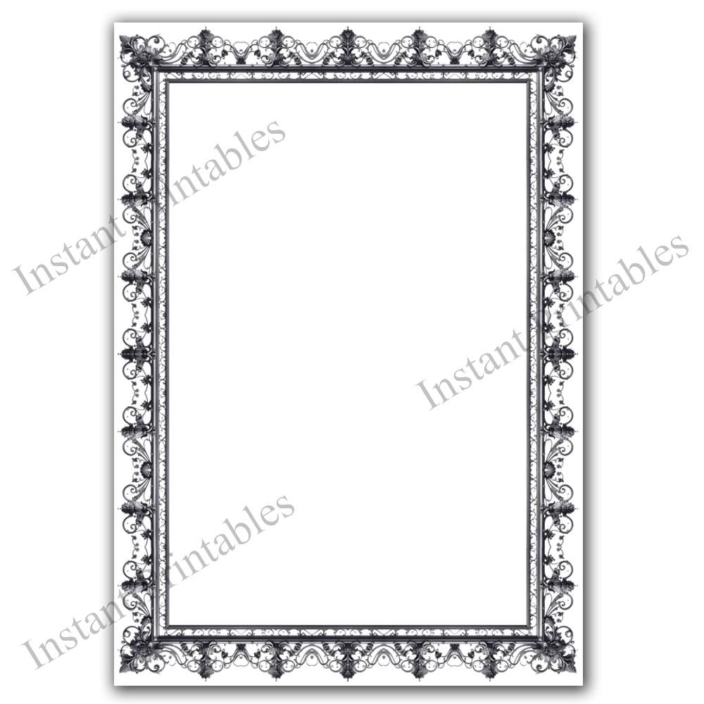 Wrought Iron Borders 8 Frames Ornate Gothic Style Clip Art Digital ...