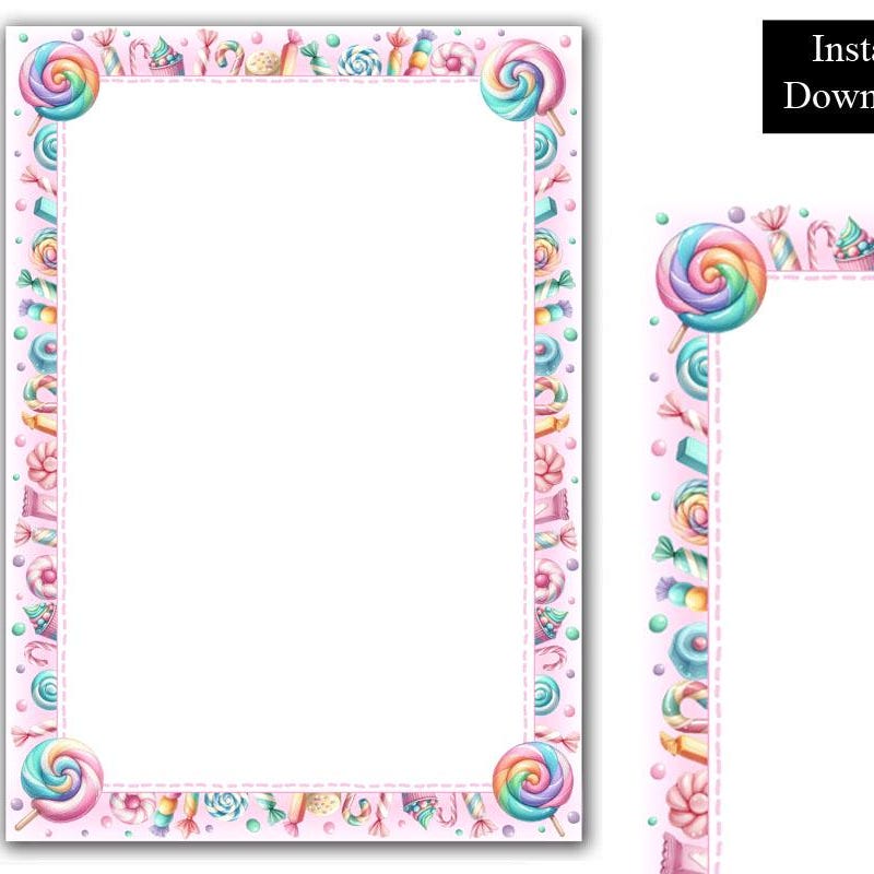 Candyland Letters Printables - Etsy