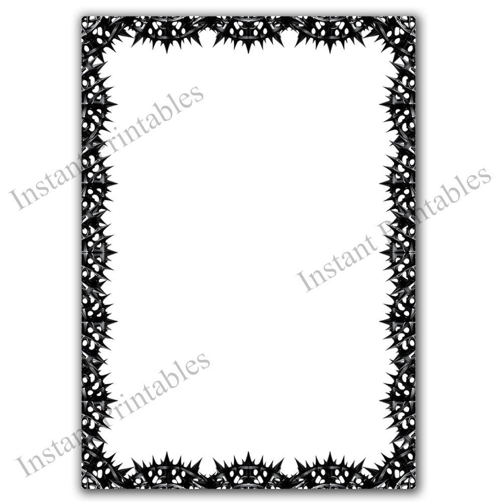 Spiked Gothic Borders 8 Frames Ornate Gothic Style Clip Art Digital ...