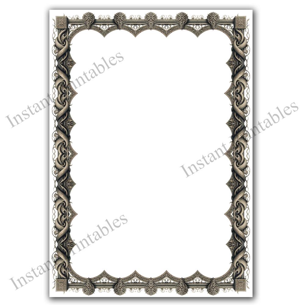 Nordic Borders 7 Frames Ornate Norse Style Clip Art Digital Download ...
