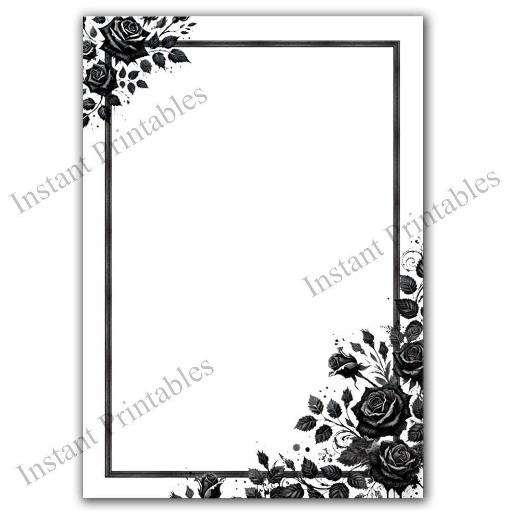Gothic Roses Borders 8 Frames Ornate Gothic Style Clip Art Digital ...