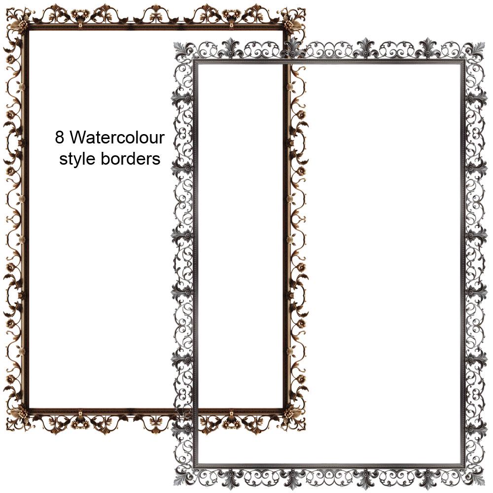 Wrought Iron Borders 8 Frames Ornate Gothic Style Clip Art Digital ...