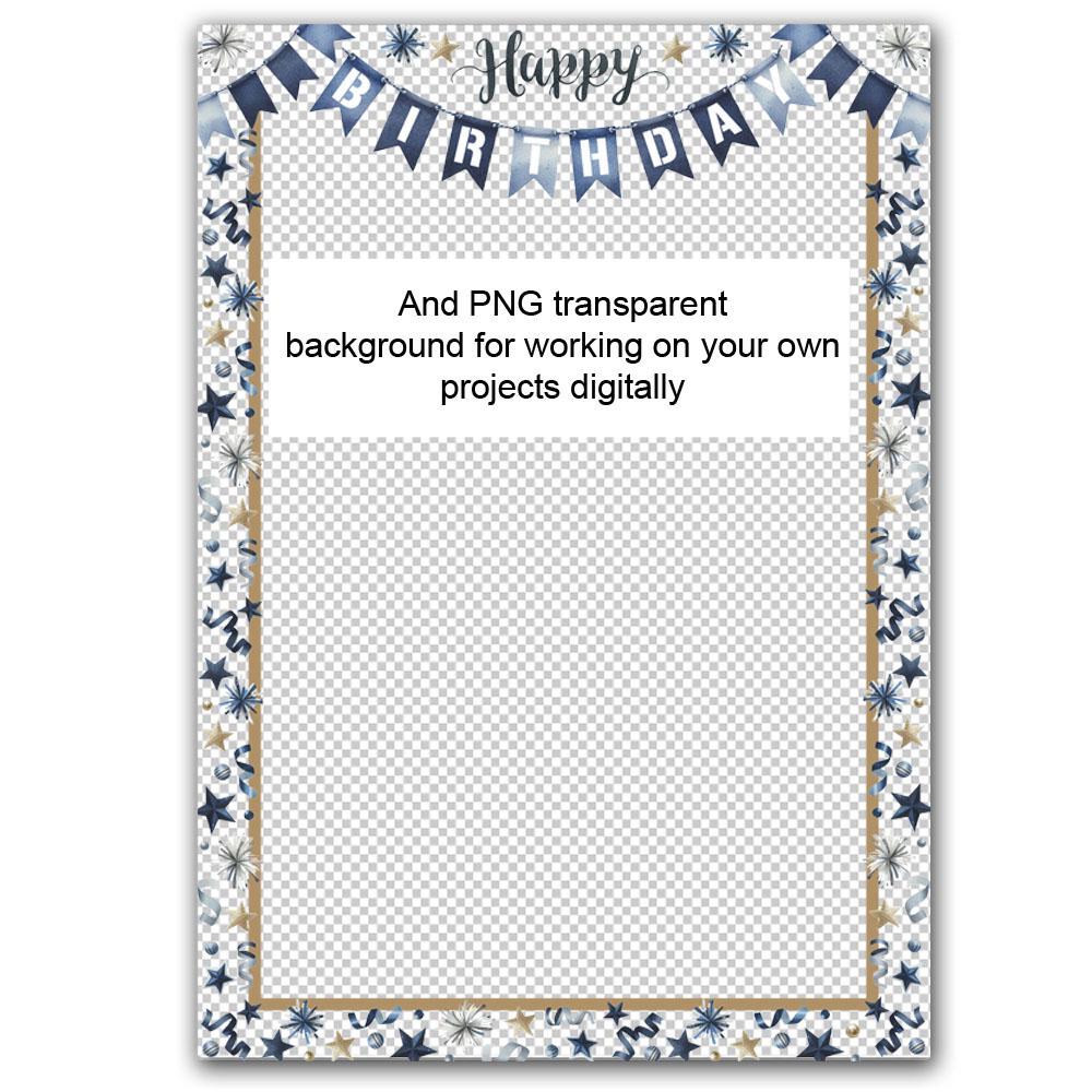 Birthday Party Watercolour Borders Frames Happy Birthday Clip Art ...