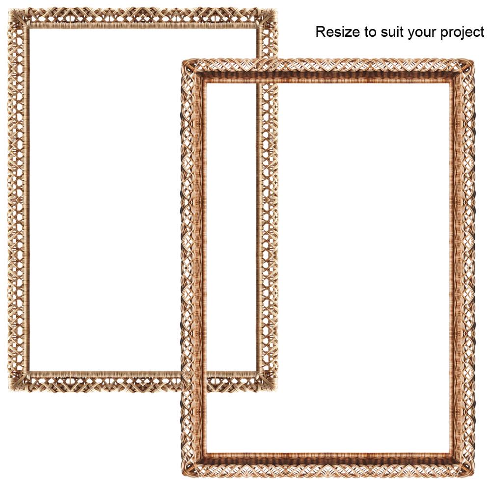 Cane Basket Borders Frames Weaved Wicker Clipart Bundle 8 Digital ...