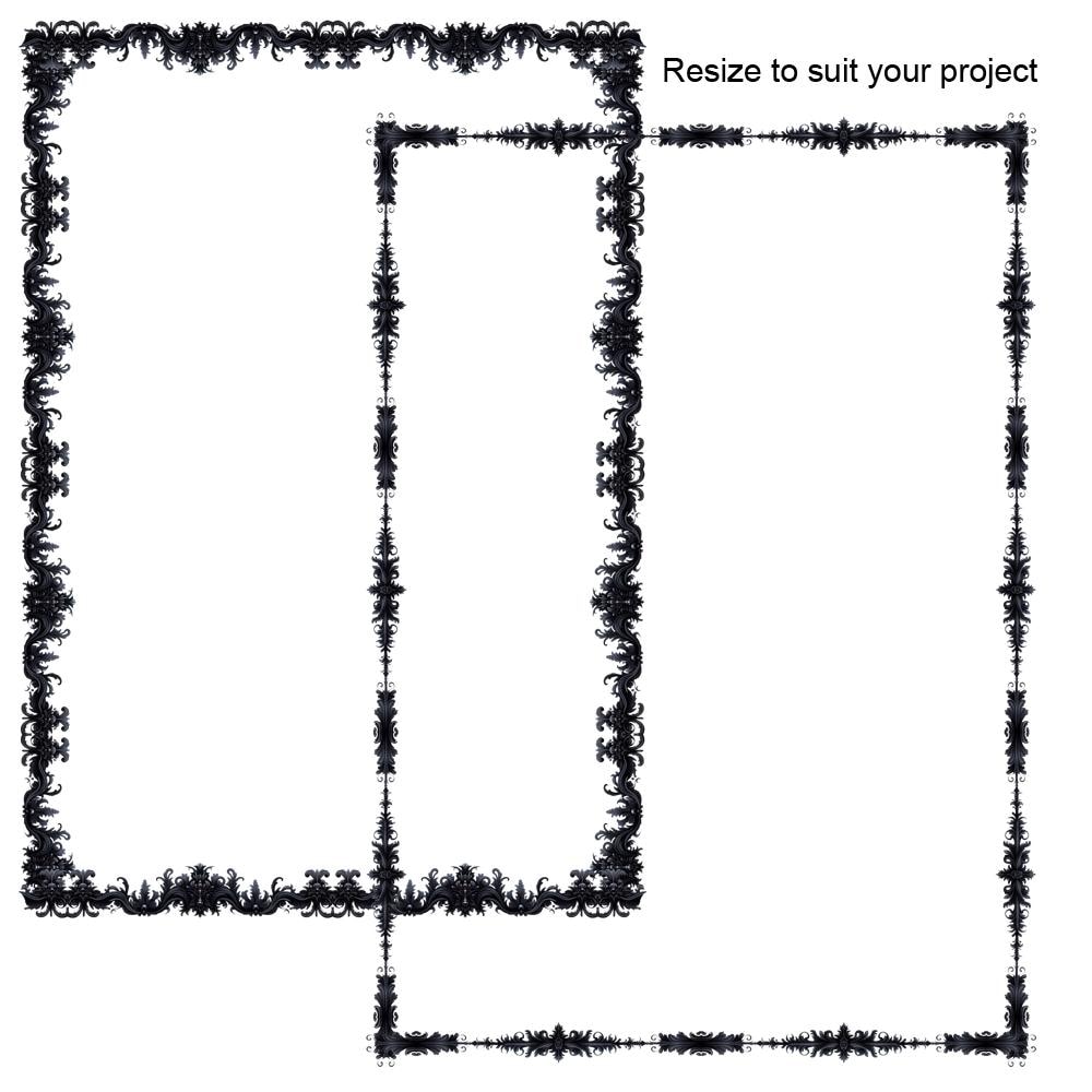 Dark Gothic Borders 8 Frames Ornate Gothic Style Clip Art Digital ...