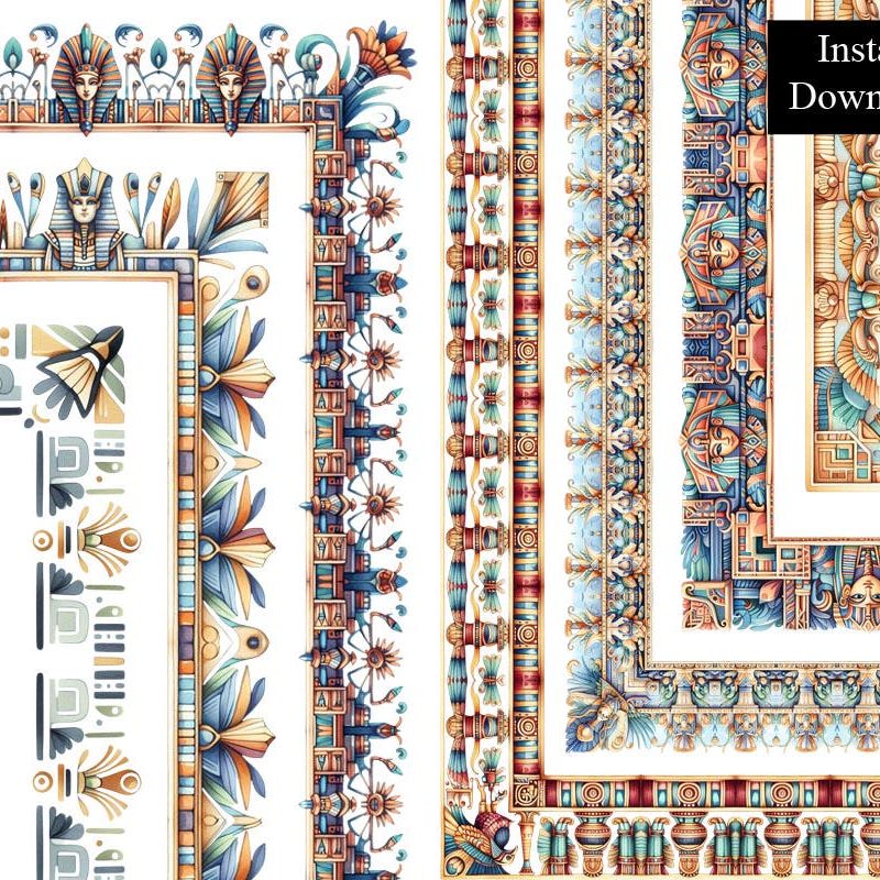 Egyptian Borders Wall Paper - Etsy