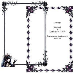 Gothic Borders 8 Frames Ornate Gothic Style Clip Art Digital Download ...