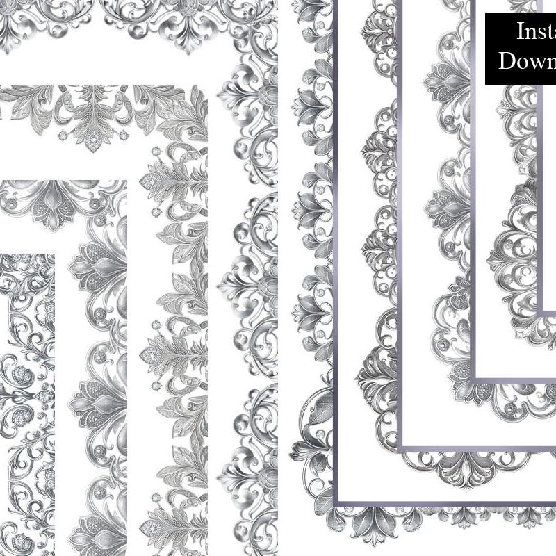 Vintage Silver Frame A4 - Etsy