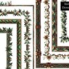 Hand Drawn Leaf Border Clipart Frame Black Botanical Background Png Svg ...