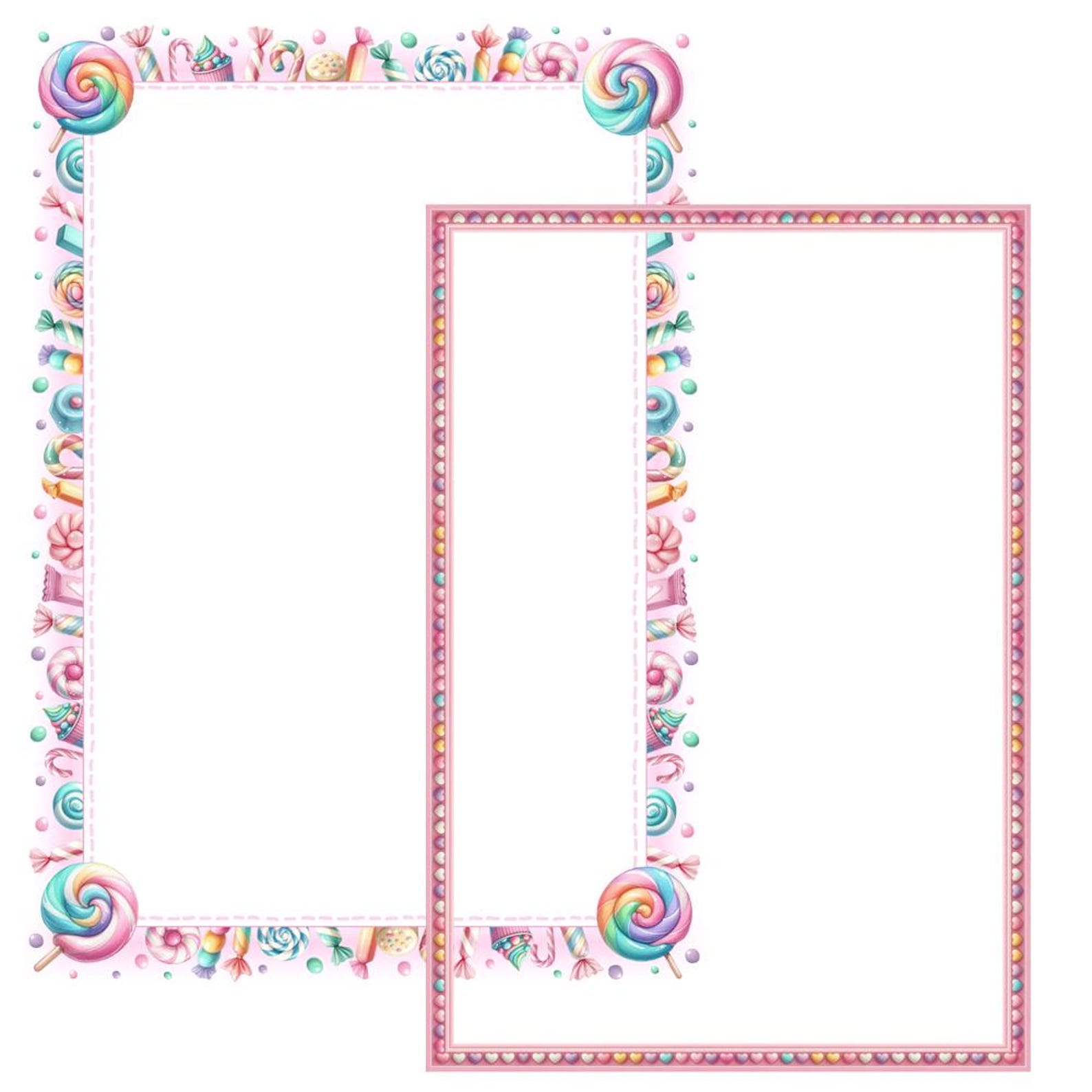 Candyland Borders Frames Candy Land Clipart Bundle 10 Digital Lollies ...
