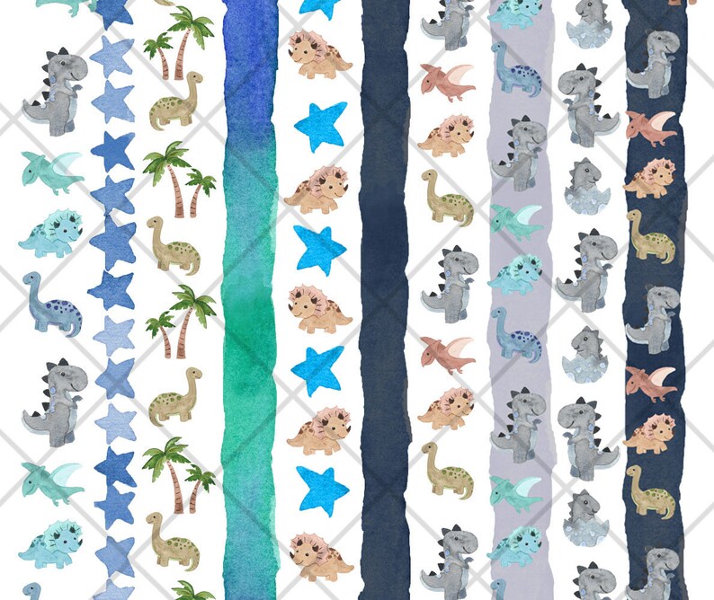 Cute Dinosaur Watercolour Borders Frames Dino Clip Art Bundle 10 ...