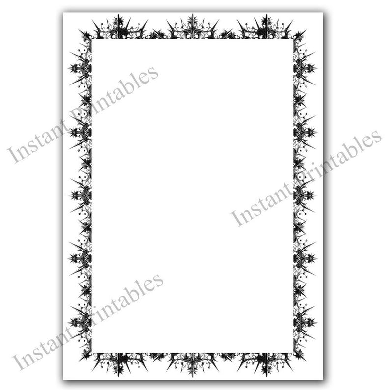 Spiked Gothic Borders 8 Frames Ornate Gothic Style Clip Art Digital ...