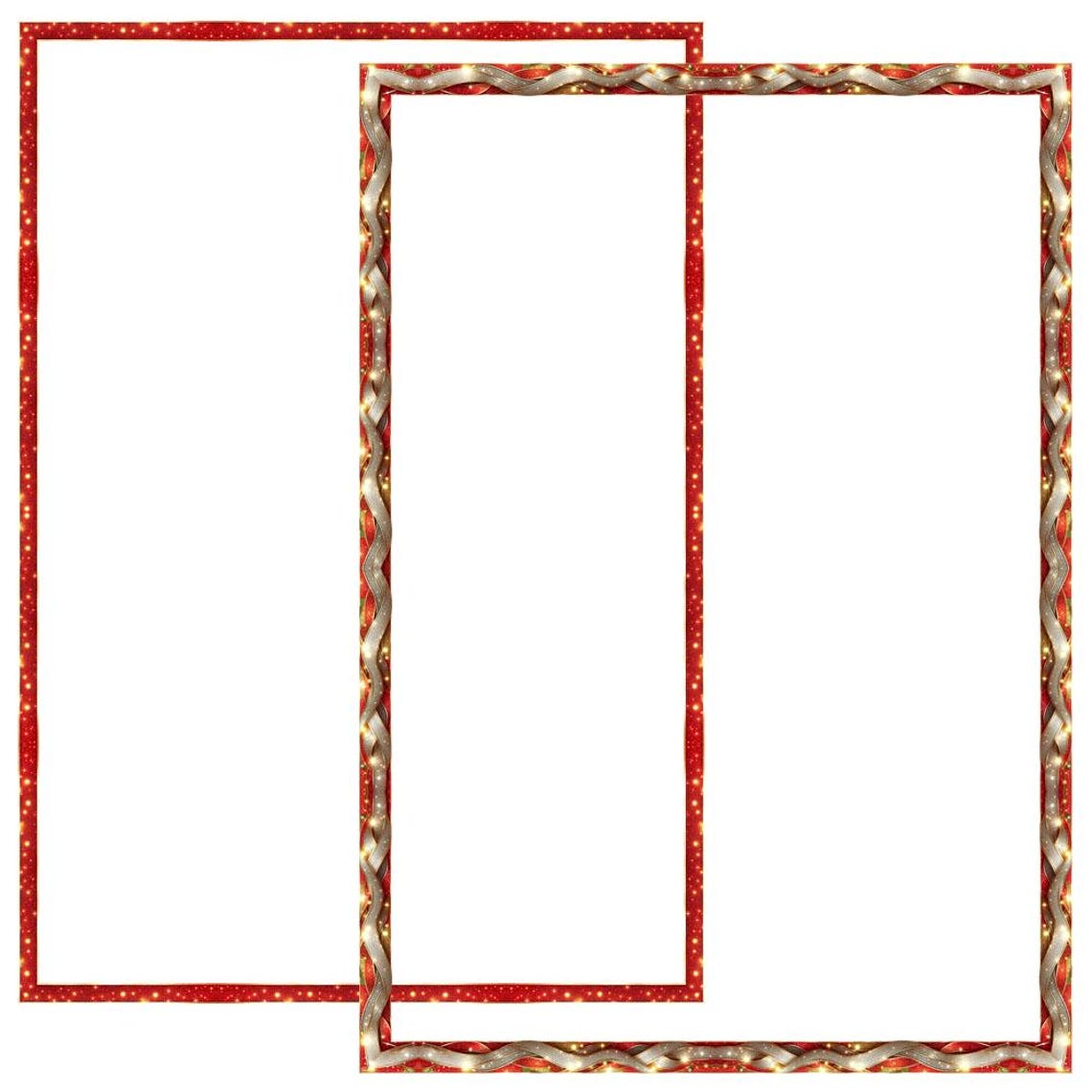 Glitter Christmas Ribbon Borders Frames Clip Art 10 Digital Download 8. ...