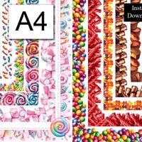 Candyland Borders Frames Candy Land Clipart Bundle 10 Digital Lollies ...