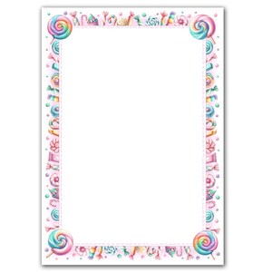 Candy Watercolour Borders Frames Lollies Bundle 12 Digital Download ...