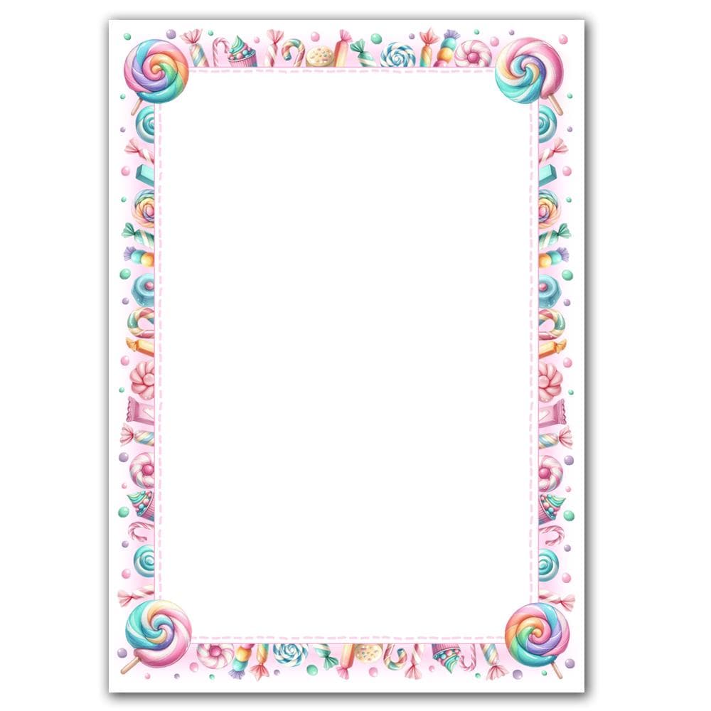 Candy Watercolour Borders Frames Lollies Bundle 12 Digital Download ...