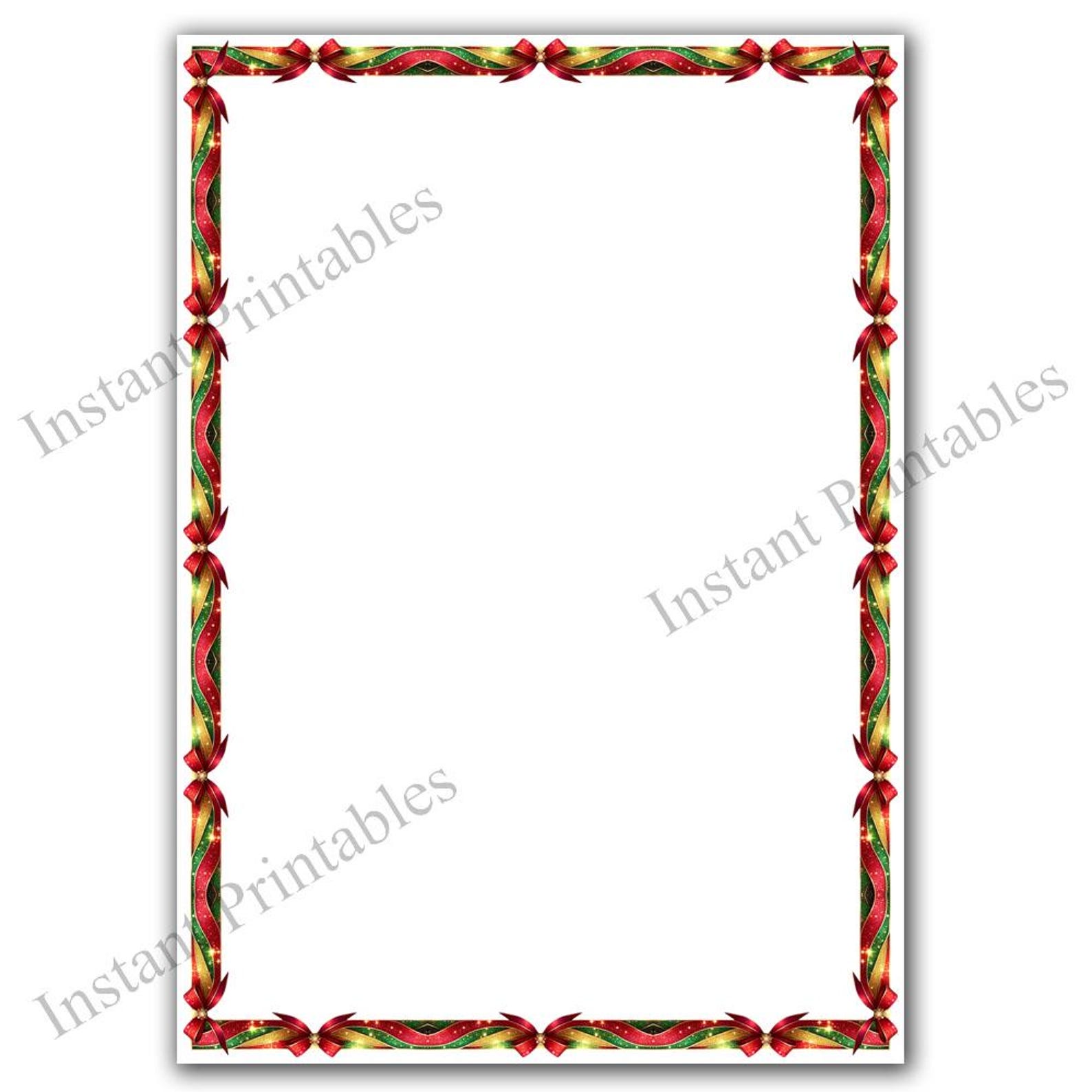 Glitter Christmas Ribbon Borders Frames Clip Art 10 Digital Download 8. ...