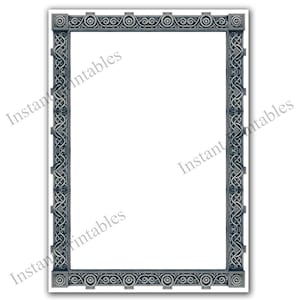 Nordic Borders 7 Frames Ornate Norse Style Clip Art Digital Download ...