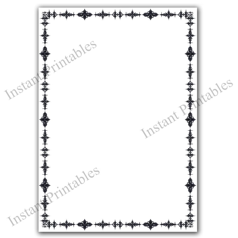 Dark Gothic Borders 8 Frames Ornate Gothic Style Clip Art Digital ...