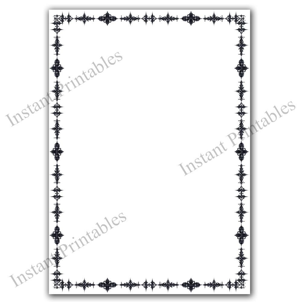 Dark Gothic Borders 8 Frames Ornate Gothic Style Clip Art Digital ...
