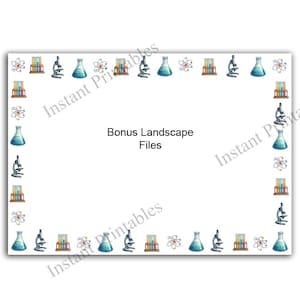 Science Border Frame: School Project Printable (digital Download) - Etsy