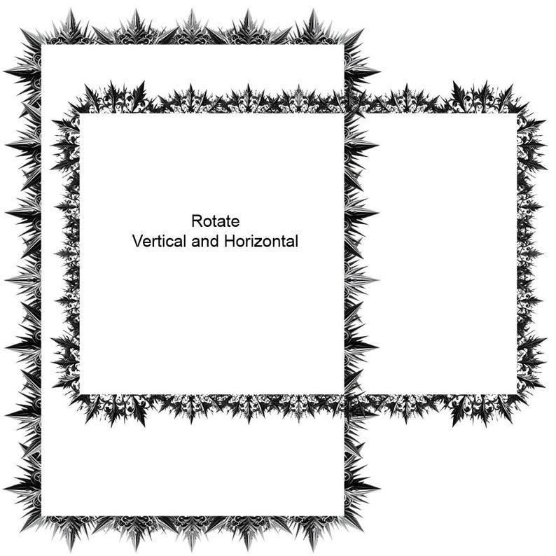 Spiked Gothic Borders 8 Frames Ornate Gothic Style Clip Art Digital ...