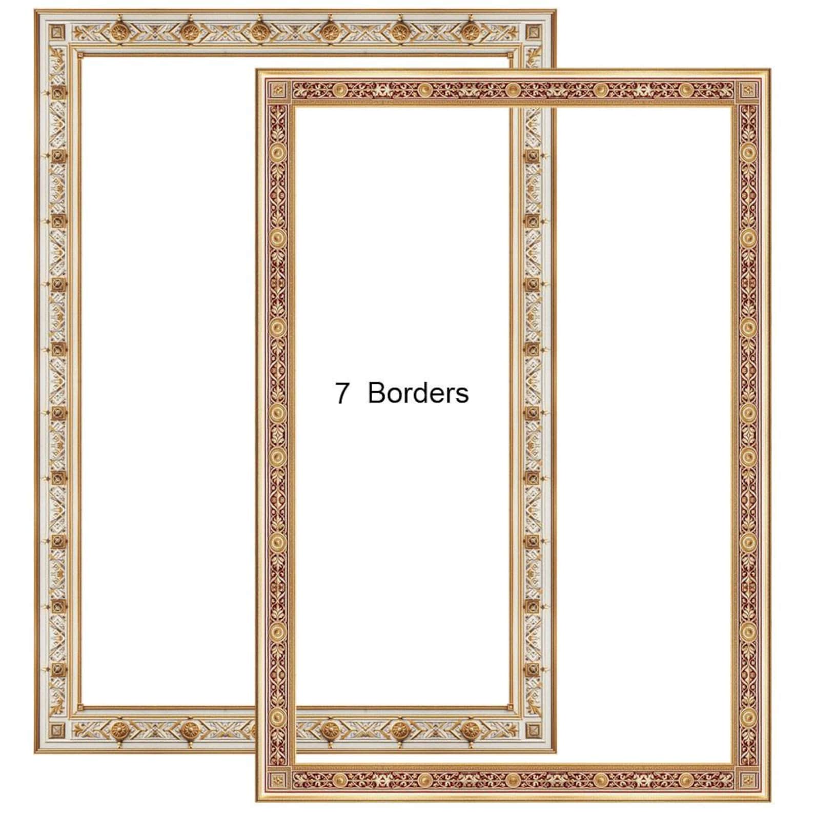 Medieval Tapestry Borders 7 Frames Ornate Embroidery Style Clip Art ...