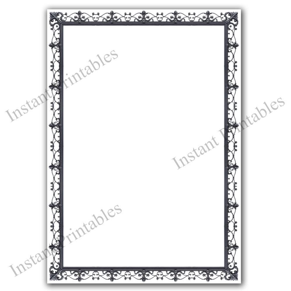 Wrought Iron Borders 8 Frames Ornate Gothic Style Clip Art Digital ...