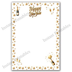 Celebration Party Watercolour Borders Frames New Years Eve Clip Art ...