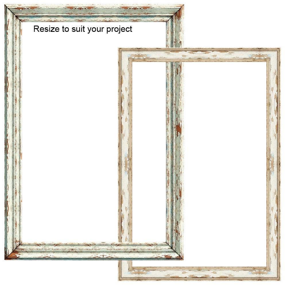 Shabby Frames Watercolour Borders Page Frames Clip Art Bundle 8 Digital ...