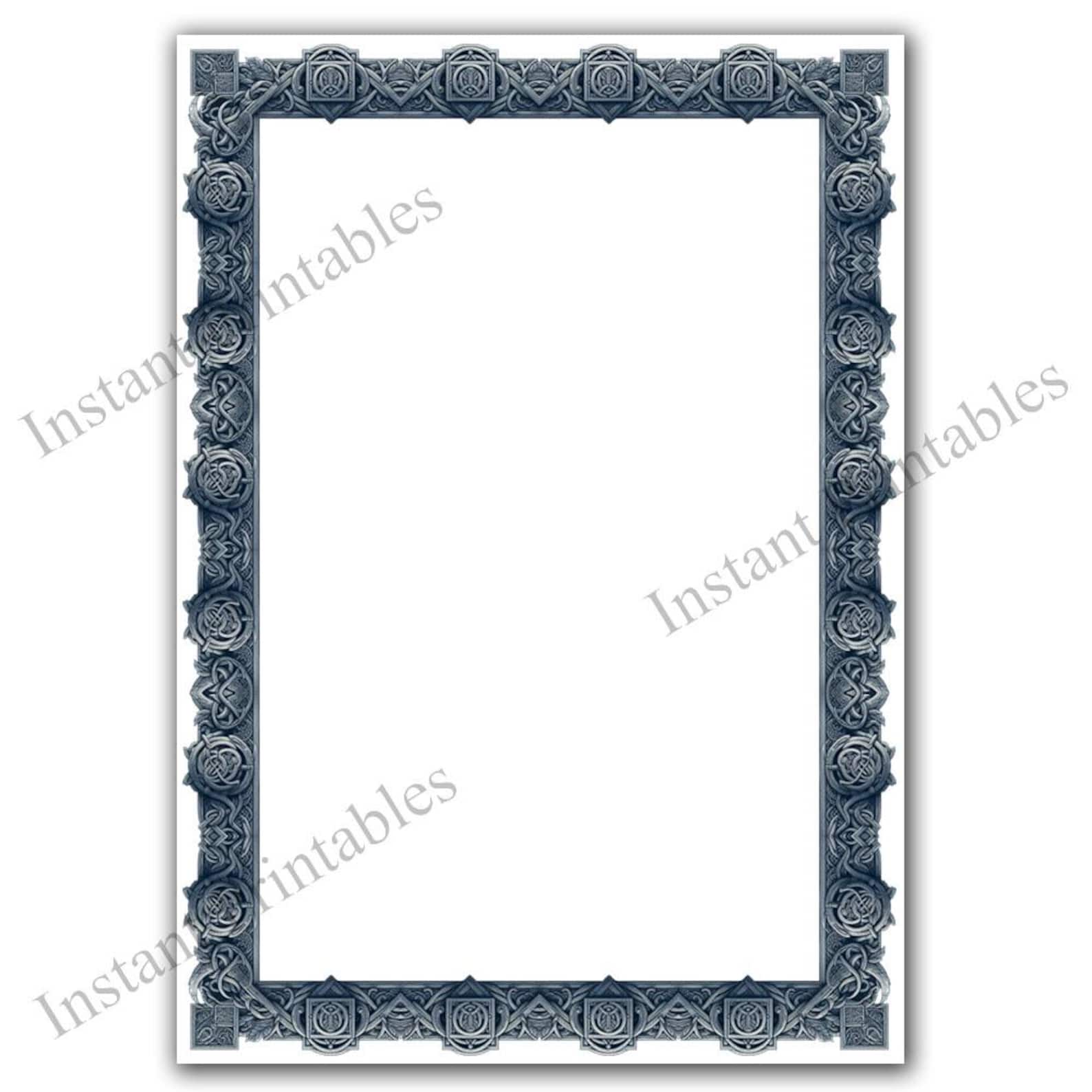 Nordic Borders 7 Frames Ornate Norse Style Clip Art Digital Download ...