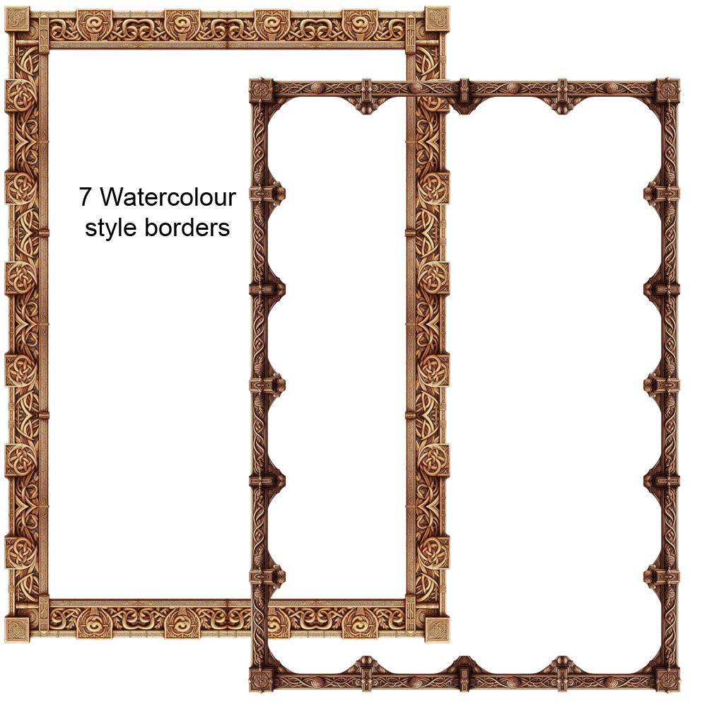 Nordic Borders 7 Frames Ornate Norse Style Clip Art Digital Download ...