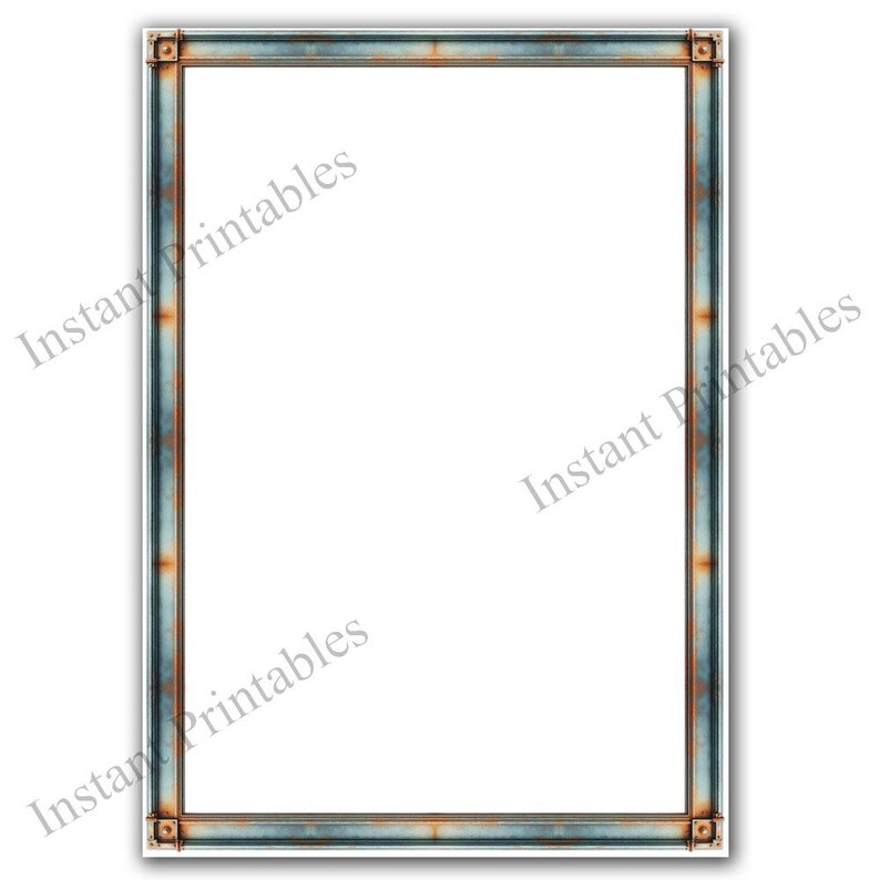 Aqua Rust Borders 8 Clipart Frames Ornate Filigree Borders Digital ...