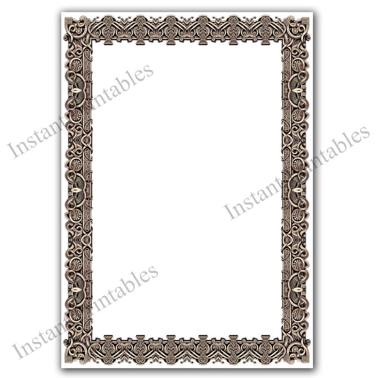 Nordic Borders 7 Frames Ornate Norse Style Clip Art Digital Download ...