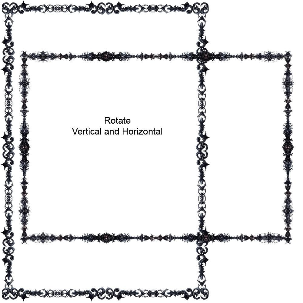 Dark Gothic Borders 8 Frames Ornate Gothic Style Clip Art Digital ...