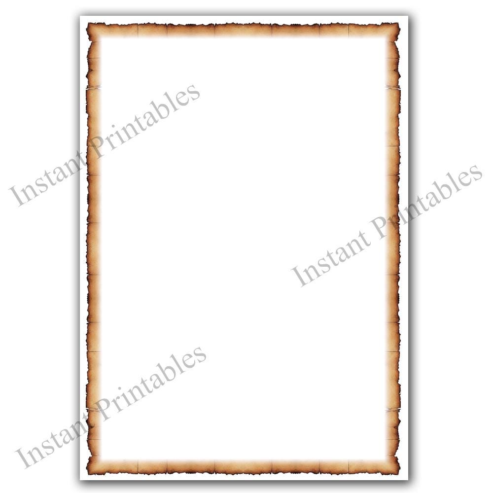 Burnt Edge Watercolour Borders Frames Sepia Old Paper Clip Art Bundle 9 ...