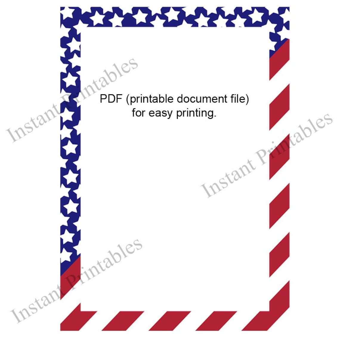 4th of July Border Fourth Frames July Clip Art Digital Download ...
