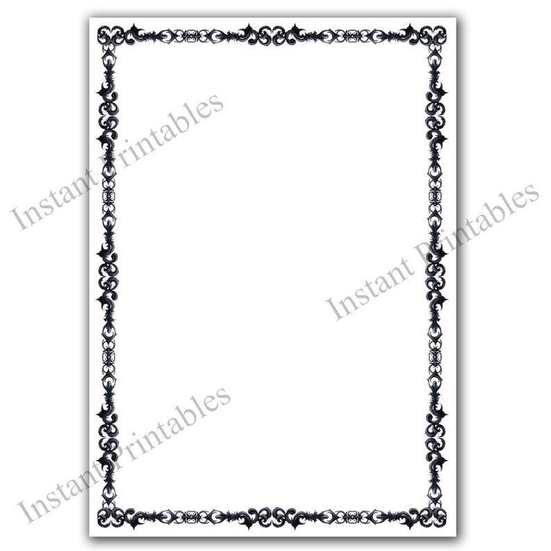 Dark Gothic Borders 8 Frames Ornate Gothic Style Clip Art Digital ...