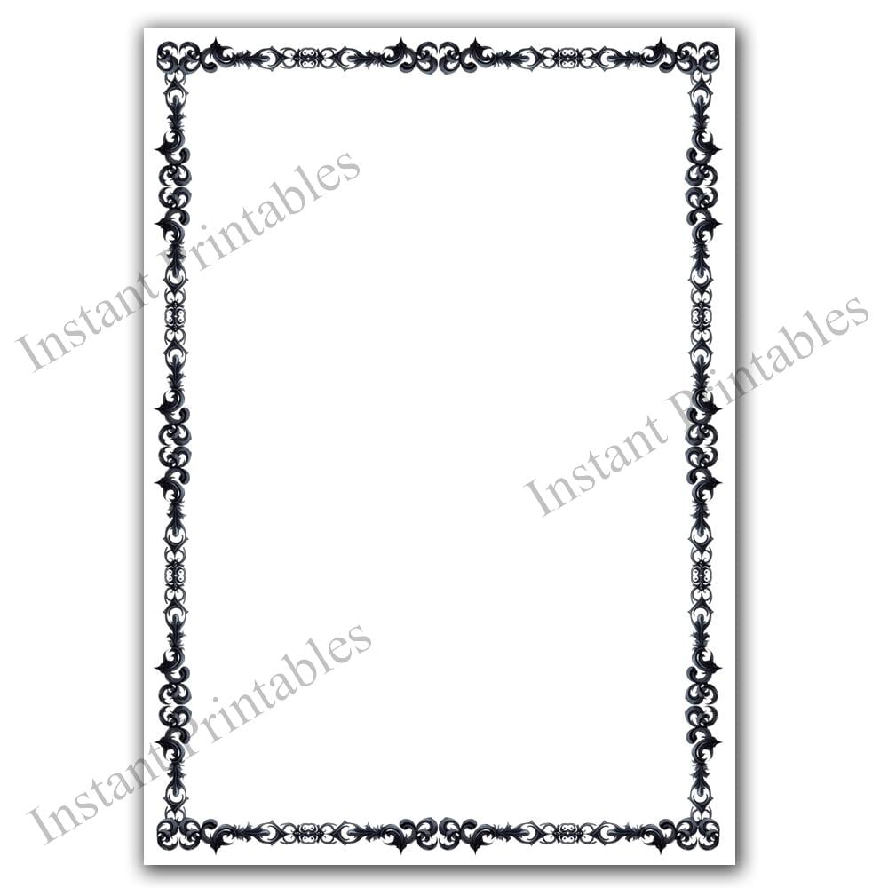 Dark Gothic Borders 8 Frames Ornate Gothic Style Clip Art Digital ...