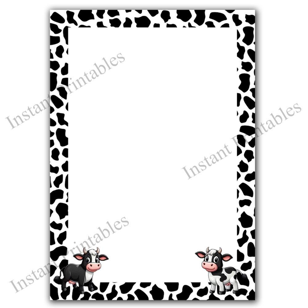 Farm Animal Borders Page Frames Clip Art Bundle 8 Digital Download A4 ...