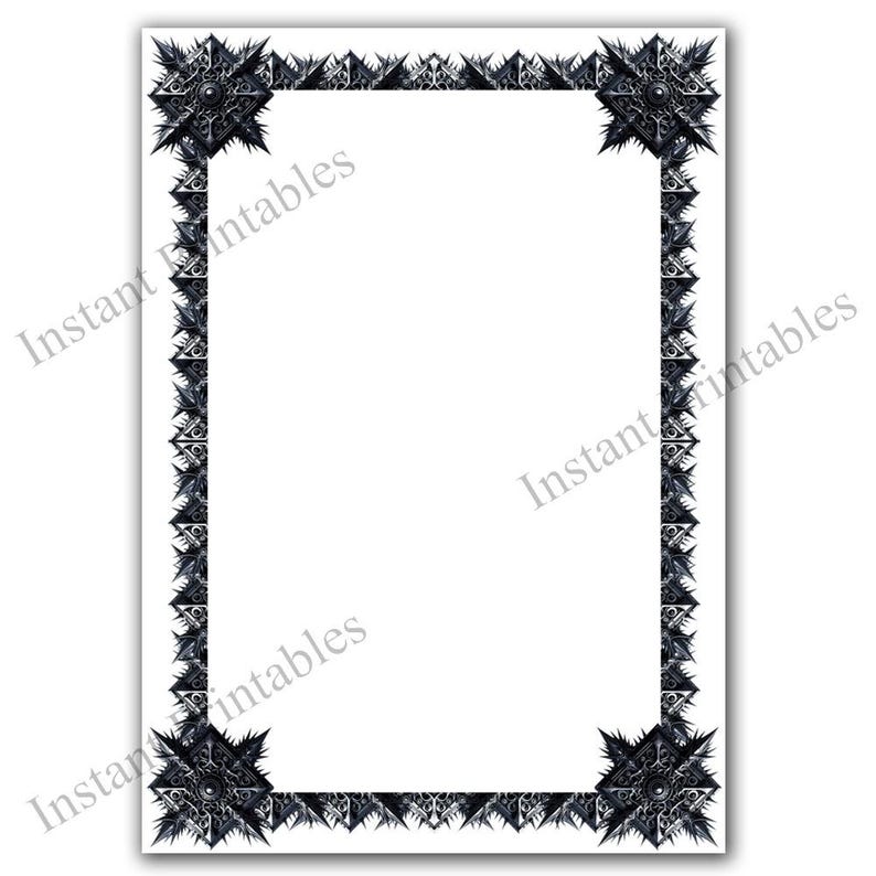 Spiked Gothic Borders 8 Frames Ornate Gothic Style Clip Art Digital ...
