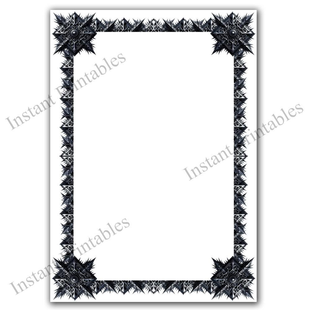Spiked Gothic Borders 8 Frames Ornate Gothic Style Clip Art Digital ...