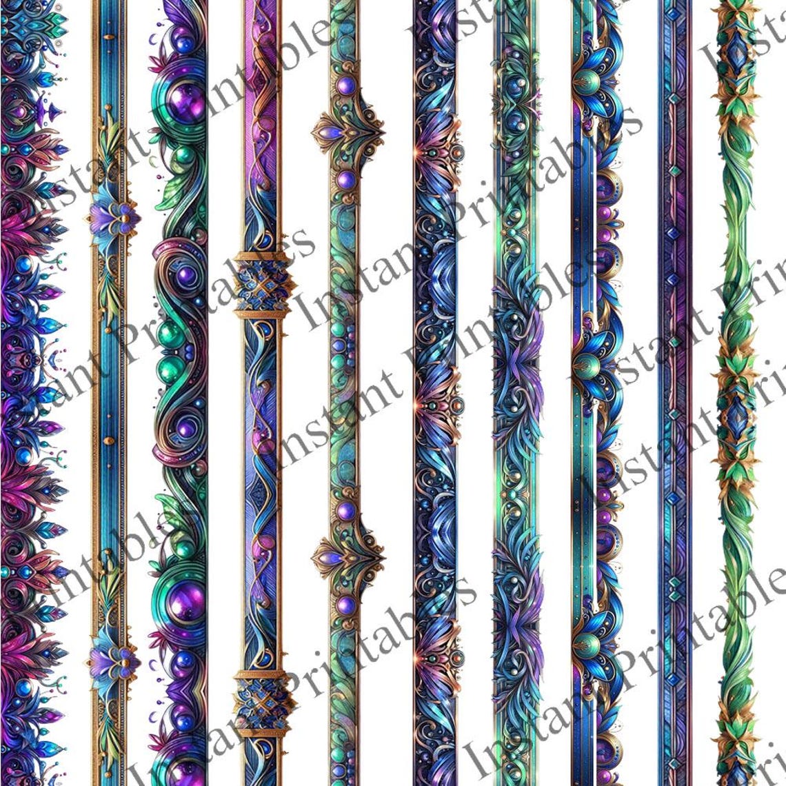 Fantasy Magic Borders 10 Frames Ornate Style Clip Art Digital Download ...