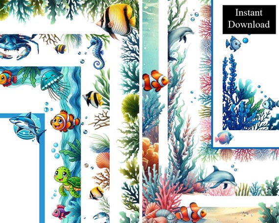 Ocean Life Borders