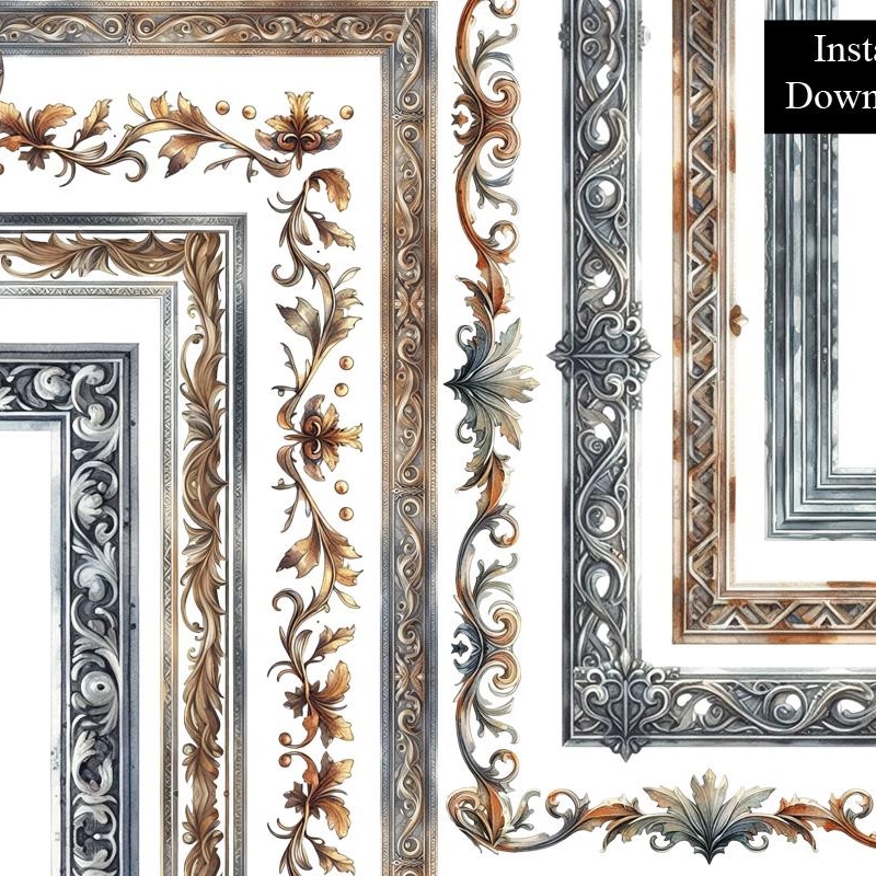 Medieval Clip Art Border - Etsy UK